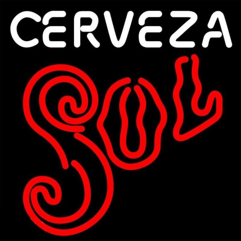 Cerveza Sol Handmade Art Neon Sign