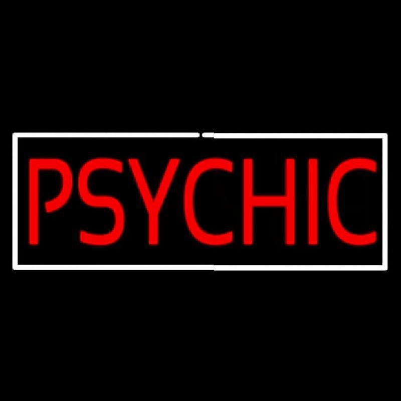 Psychic White Border Handmade Art Neon Sign