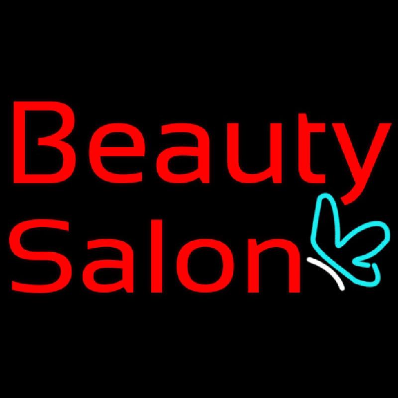 Red Beauty Salon Logo Handmade Art Neon Sign