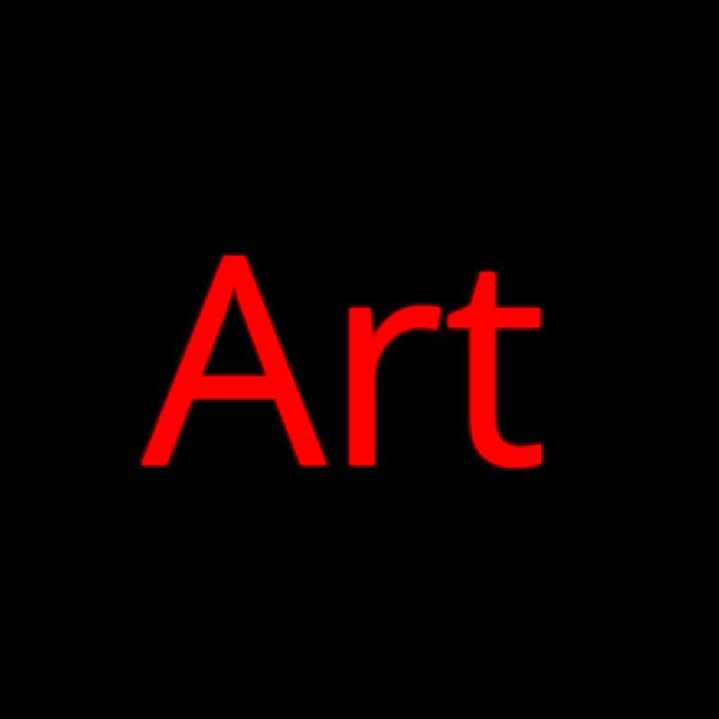 Red Cursive Art 2 Handmade Art Neon Sign