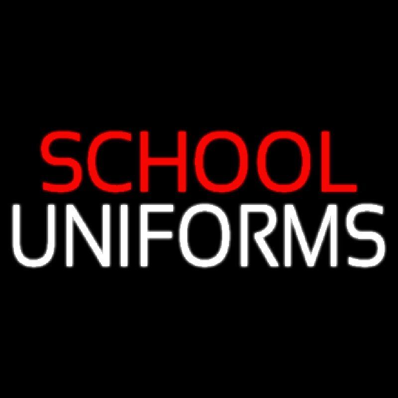 Red School White Uniforms Handmade Art Neon Sign
