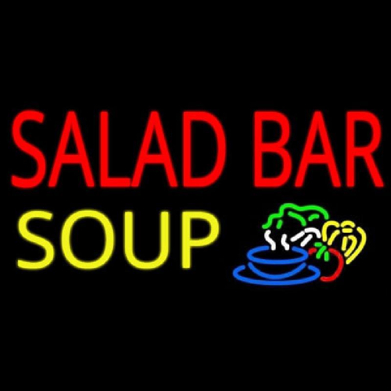 Salad Bar Soup Handmade Art Neon Sign