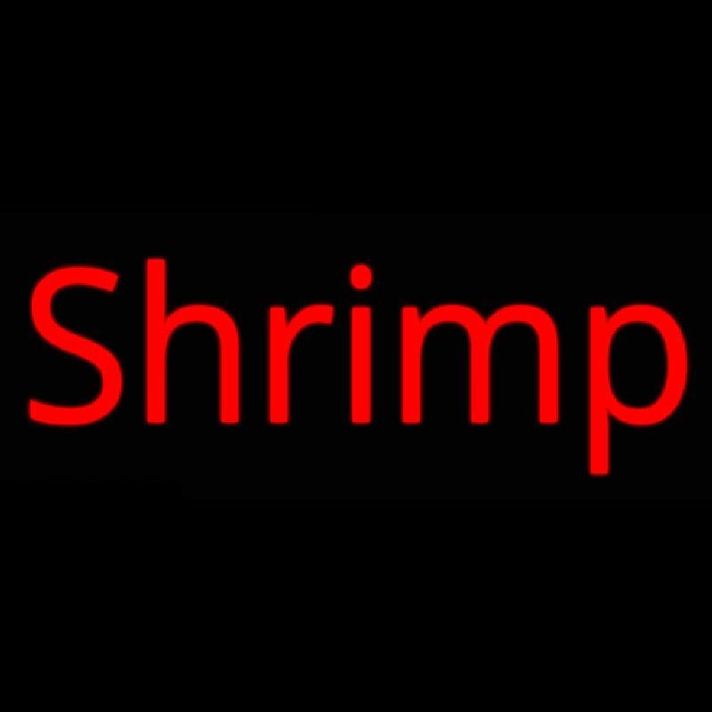 Shrimp Cursive 3 Handmade Art Neon Sign