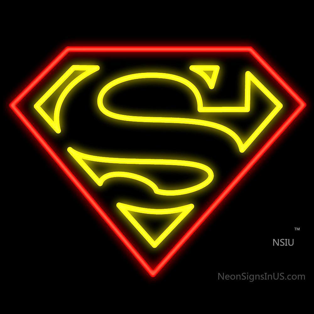 Superman Logo Neon Sign