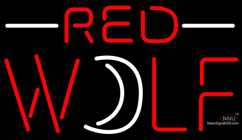 Red Wolf Beer Neon Sign