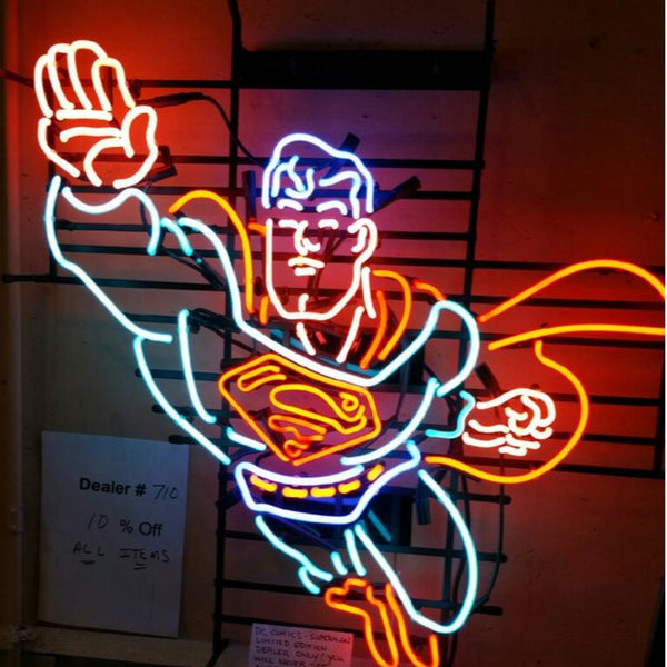 Superman Neon Logo Superman LED Lamp Heroic Illumination